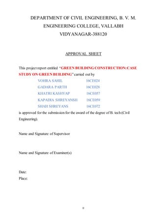 Green Building Construction: Case study on Green Building | DOCX