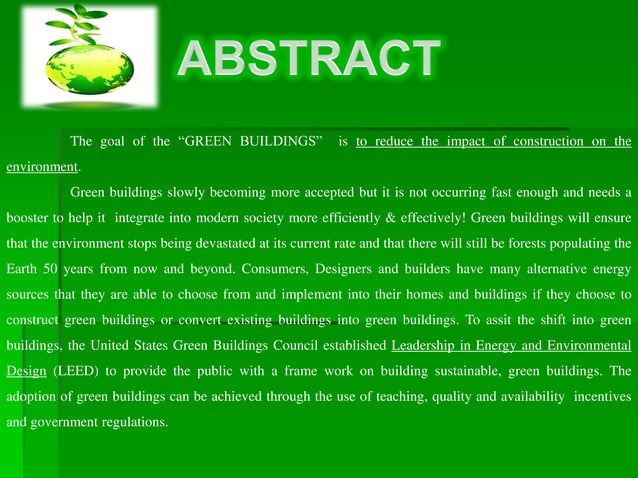 Green buildings | PDF