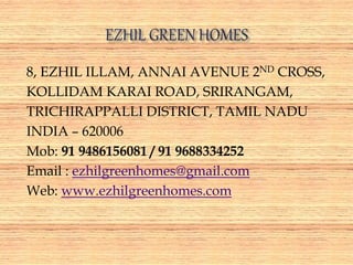 Green buildings ezhil eco smart homes-ver3 | PPT