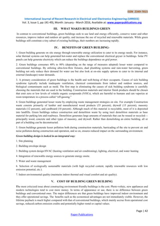 Green Buildings Overview and Analysis of Energy Efficient Building | PDF