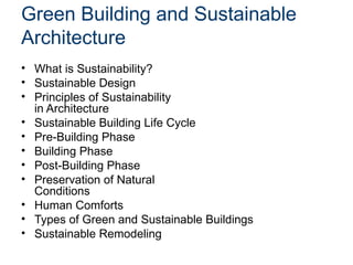 GreenBuildingSustainableArchitecture.ppt