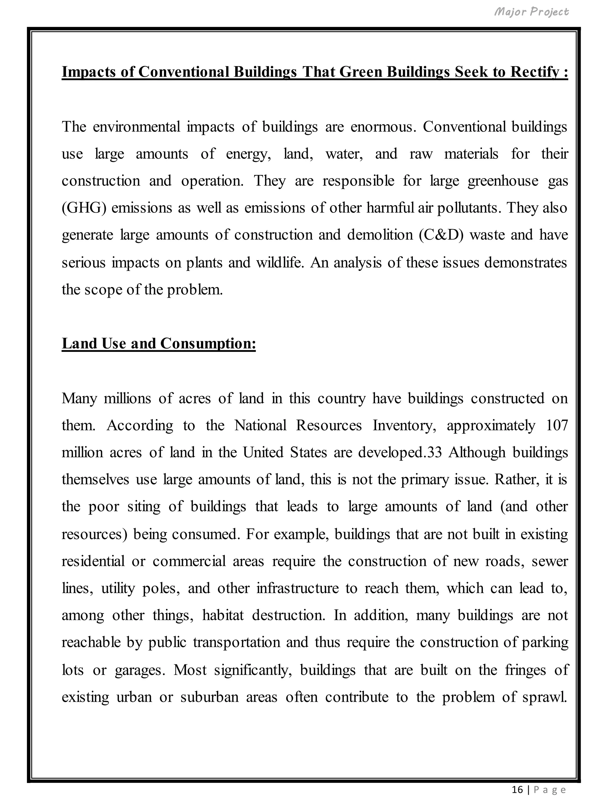 Green building vs conventional building | DOCX