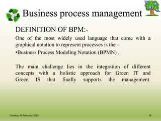 Green business process management ppt | PPTX