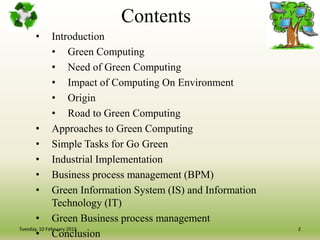 Green business process management ppt | PPTX