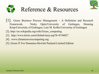 Green business process management ppt | PPTX