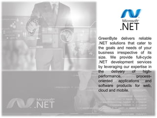 Green byte profile 2017 with mobile and dotnet | PPT