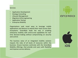 Green byte profile 2017 with mobile and dotnet | PPT