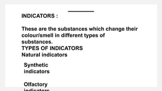 Acid base and salt class 10 science|| what are indicators | PPTX