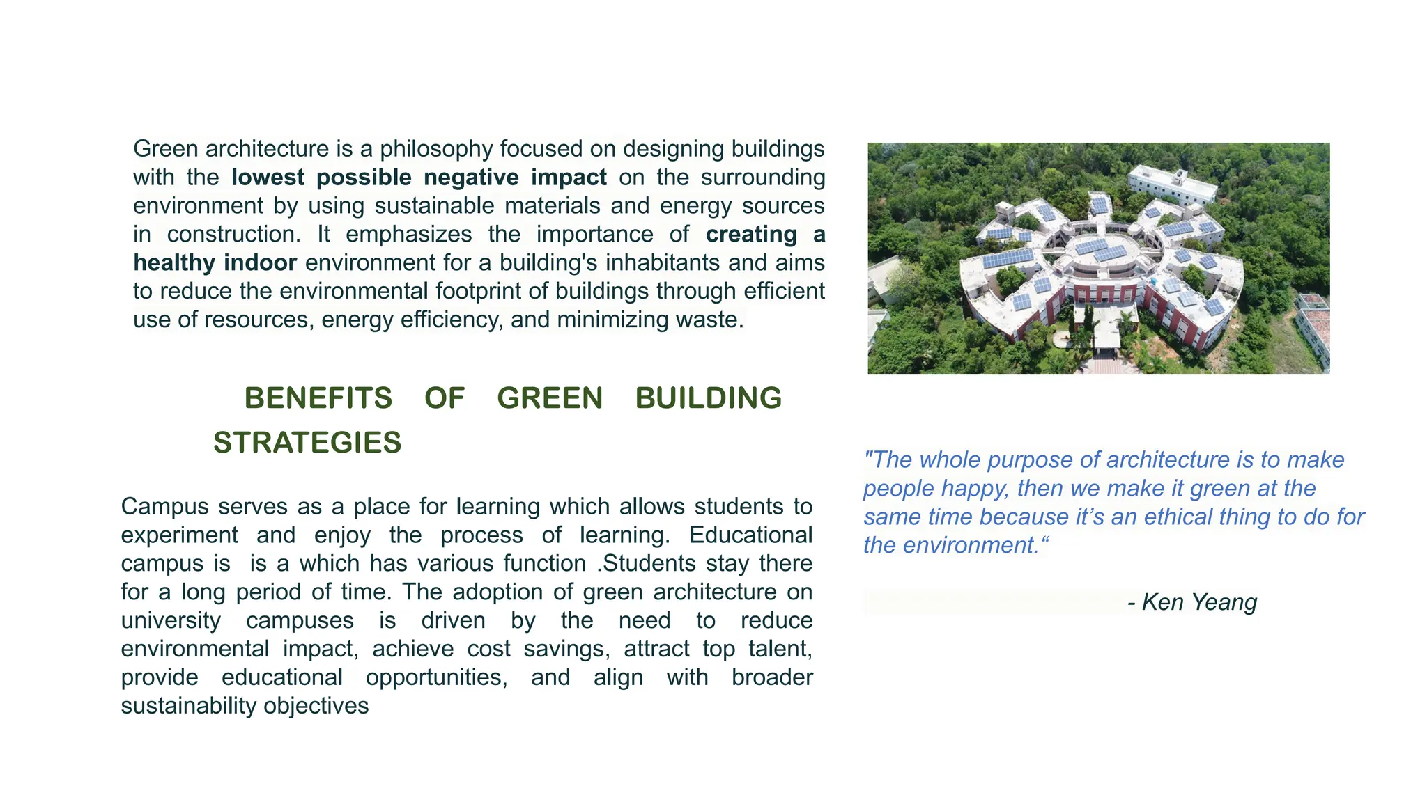 green campus case study.pptx DETAILED GREEN CAMPUS DESIGN STUDY | PPTX
