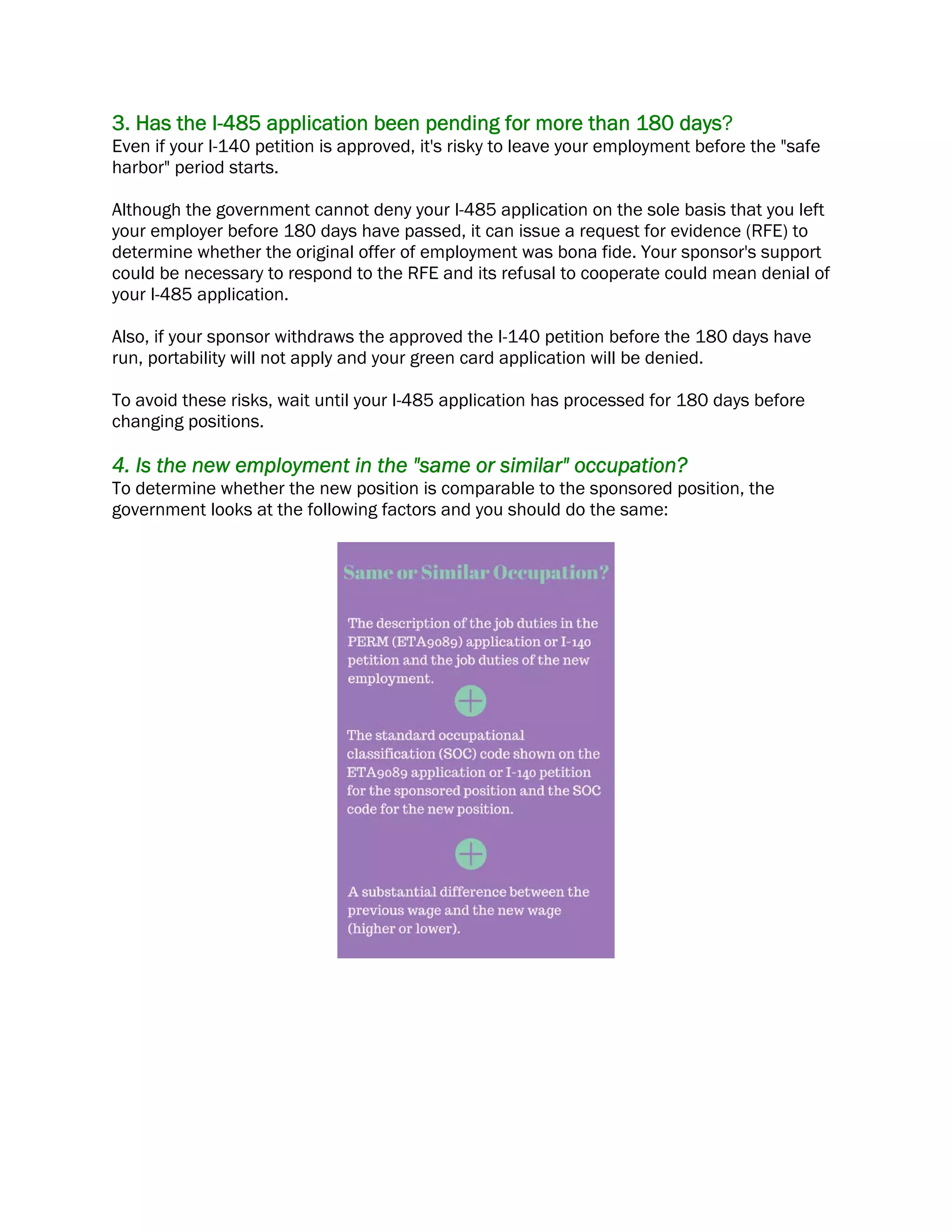 Green Card Portability - 5 Questions to Ask Before Changing Jobs While ...