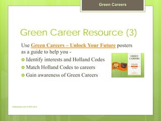 Green Careers and Holland Codes Posters | PPT