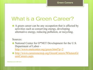Green Careers and Holland Codes Posters | PPT