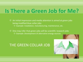 Green Careers... What are they? | PPTX