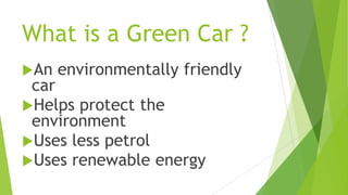 Green cars | PPTX