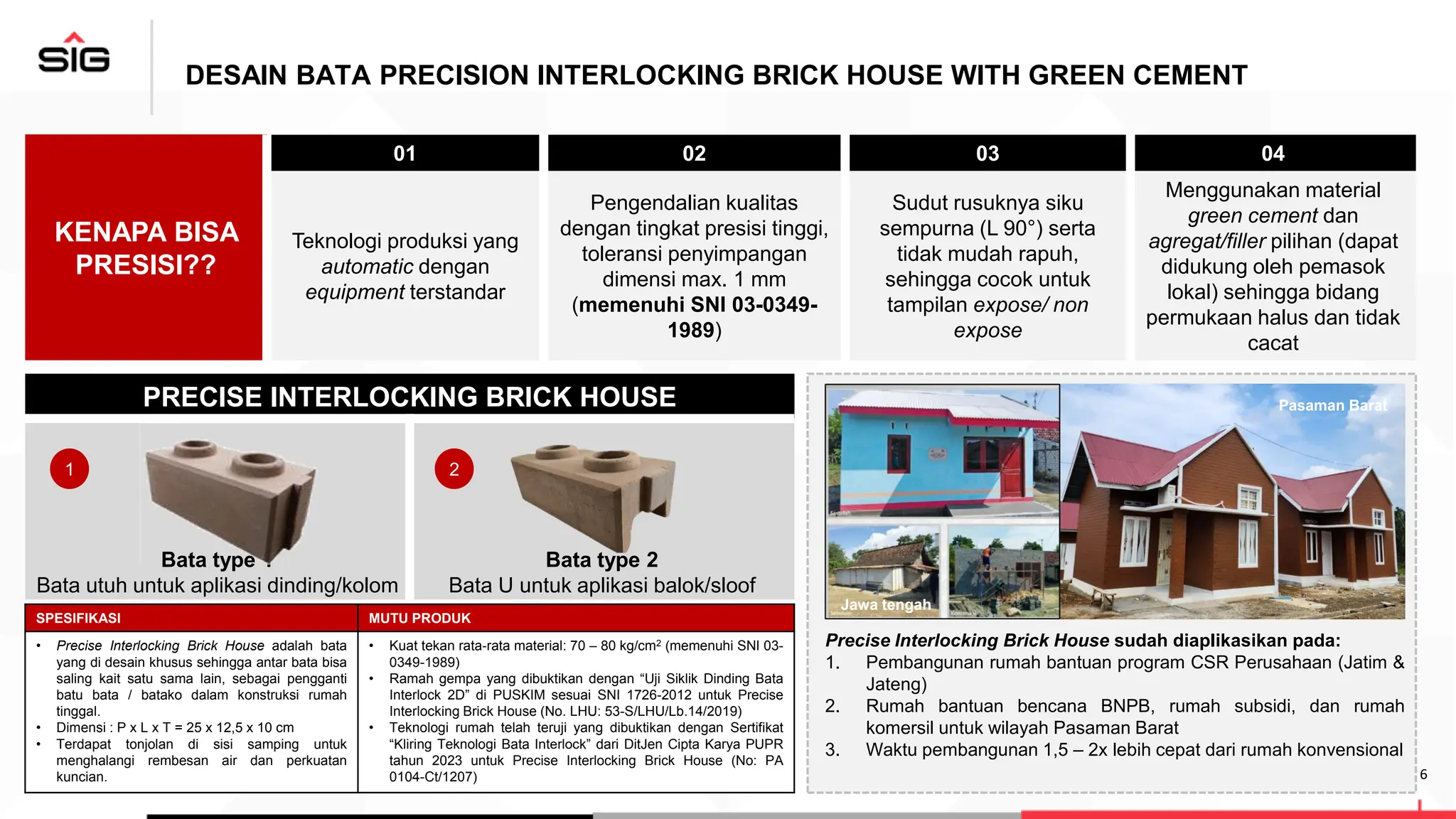 Green Cement SIG Interlockbrick Precision Interlocking Brick | PDF