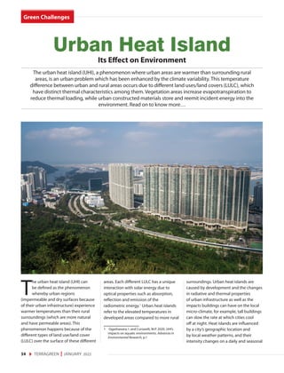 Green challenges - Urban Heat island | PDF