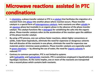 Green Chemistry Applications | PPTX