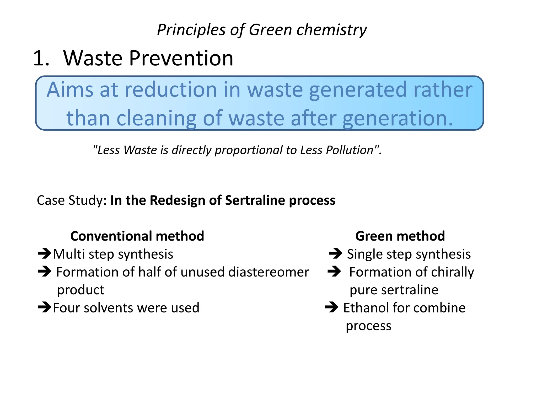 Green chemistry: Short intro of its 12 principles | PPTX