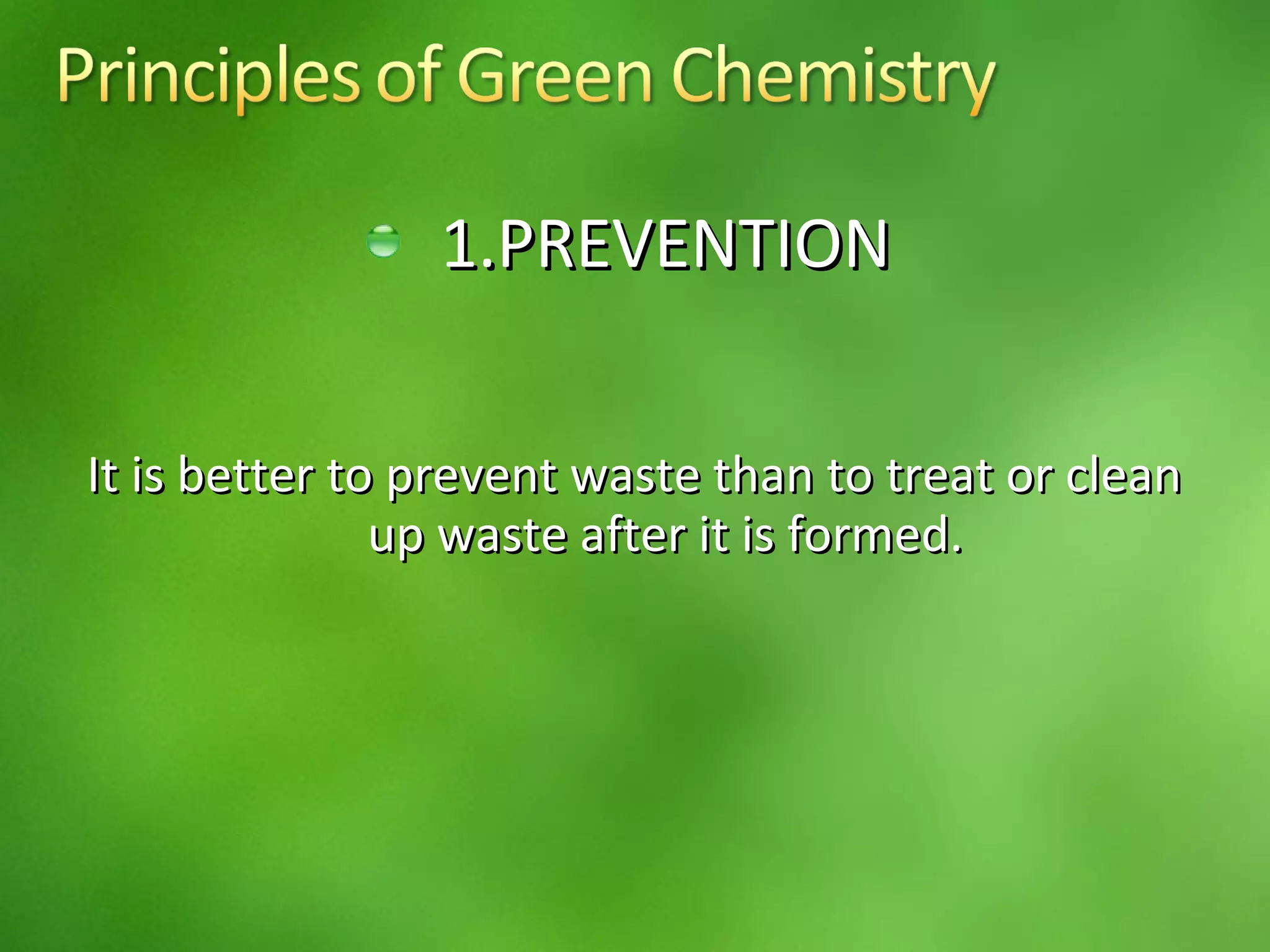 Green chemistry | PPT