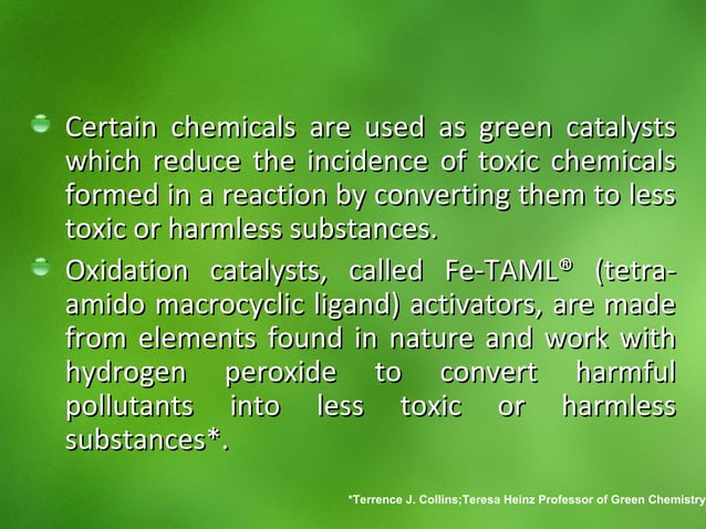 Green chemistry | PPT | Chemistry | Science