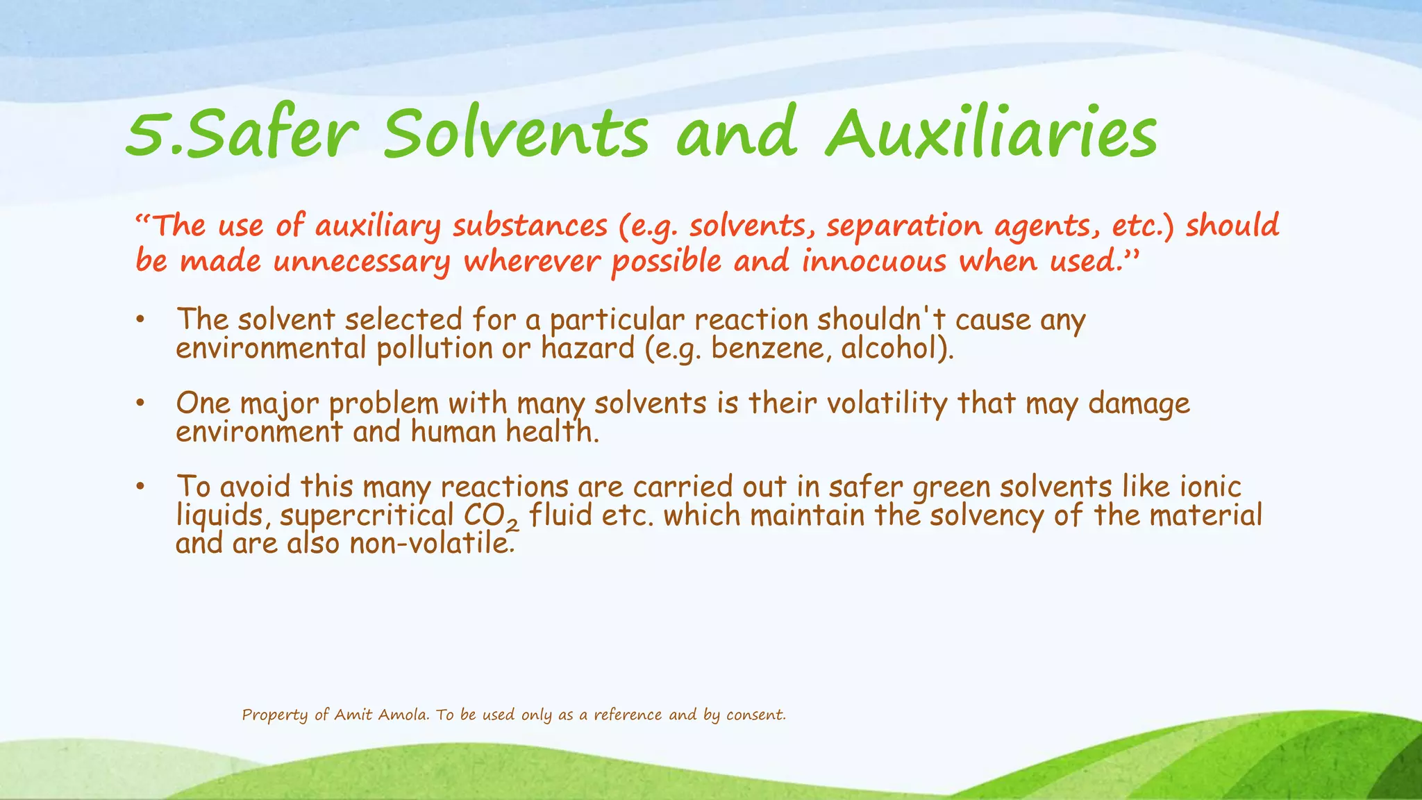 Green chemistry, Its Applications and Benefits | PDF