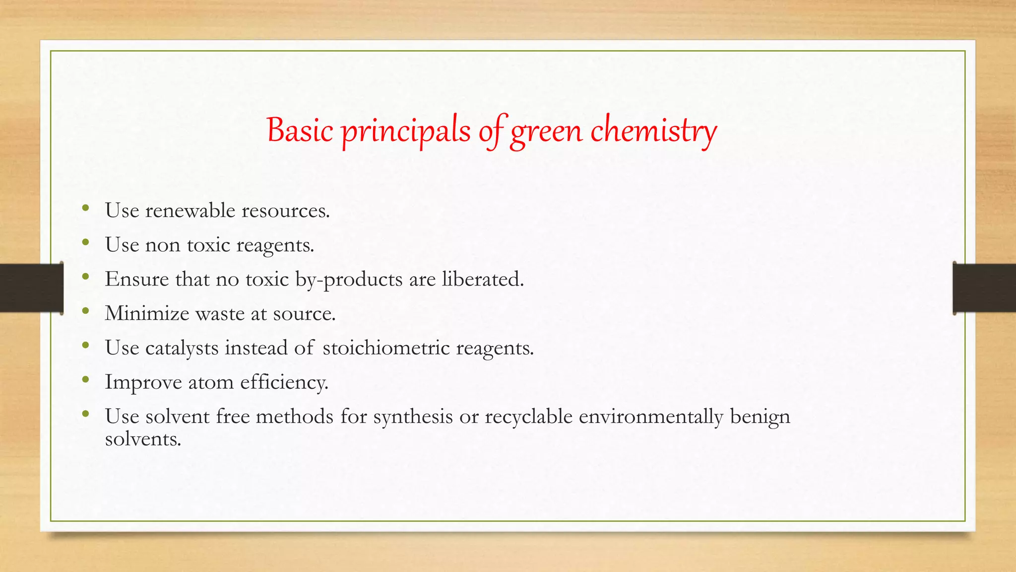green chemistry -.pptx | Science