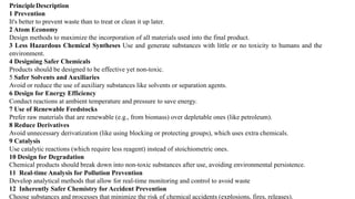 Green Chemistry of the environmental chemistry | PDF