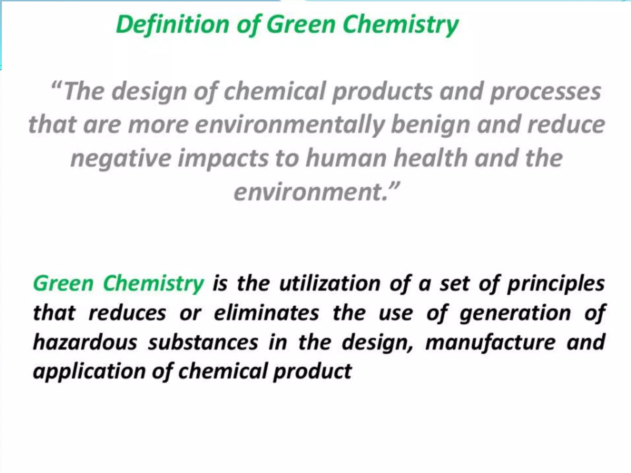 green chemistry with 12 principle | PPTX
