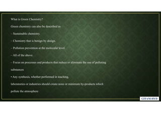 Green chemistry introduction pdf chemistry | PPT