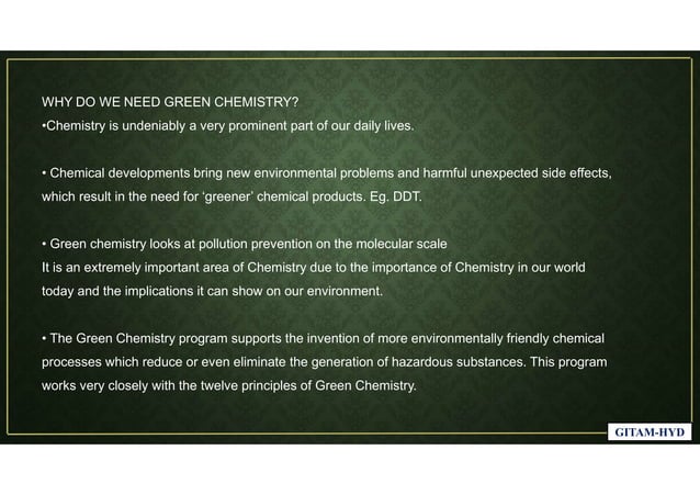 Green chemistry introduction pdf chemistry | PPT