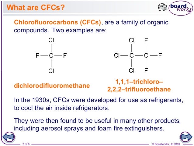 Green chemistry part 4 cf cs and the ozone layer
