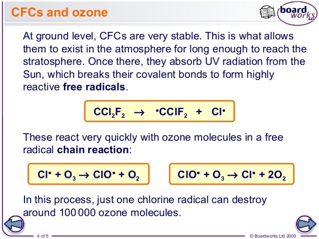 Green chemistry part 4 cf cs and the ozone layer
