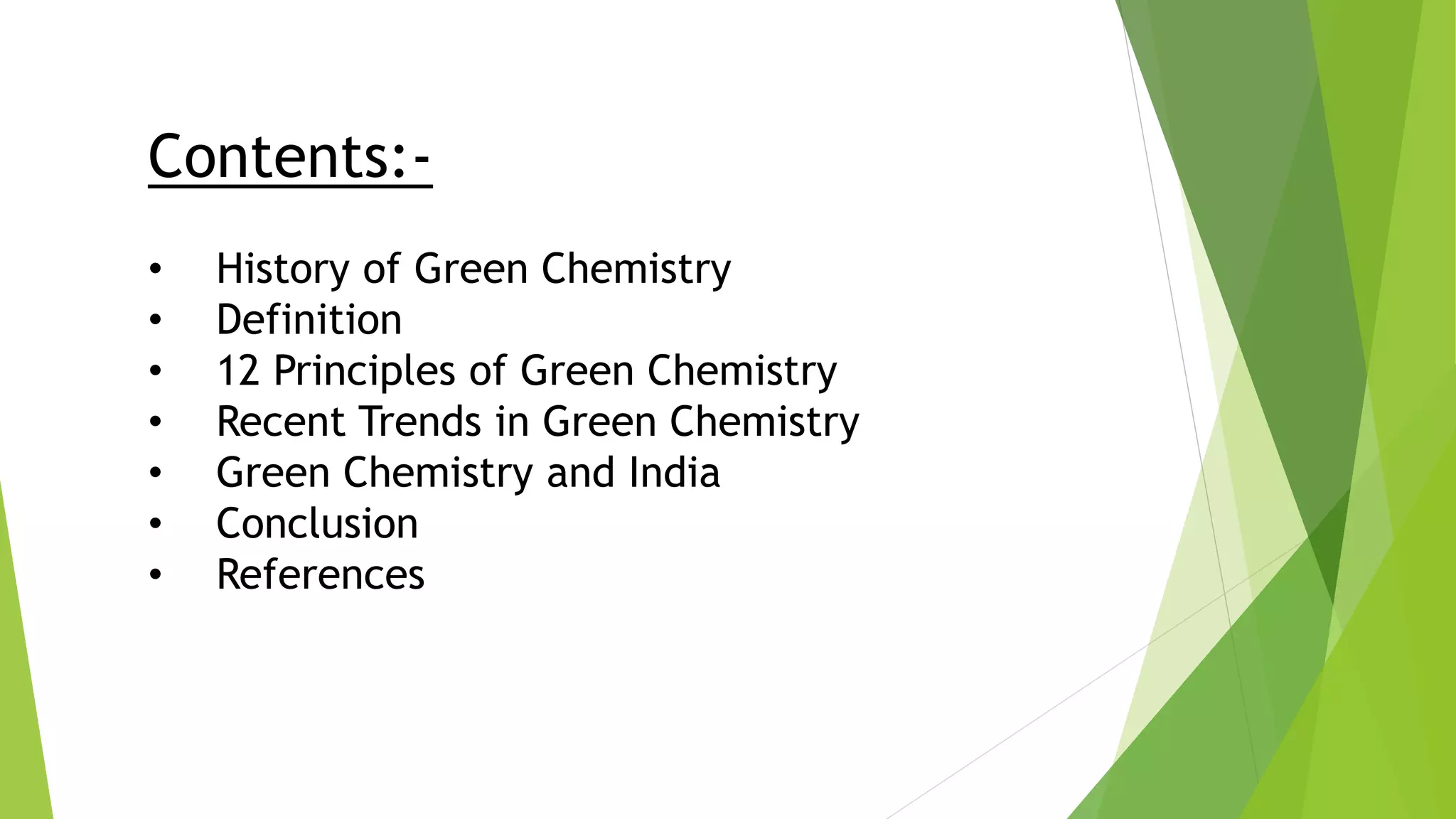 INTRODUCTION TO Green chemistry ppt | PPTX