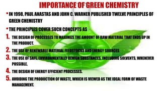 Introduction to Green chemistry ppt.pptx