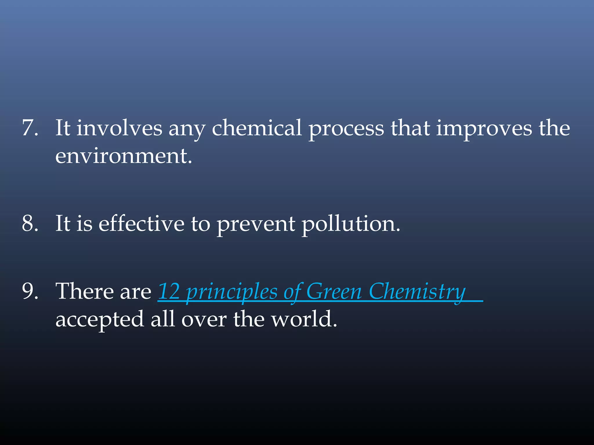 Green chemistry science | PPT