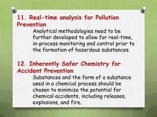 Green chemistry – The Chemical Industries' Way To Go Green | PPTX