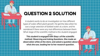 SCIENTIFIC METHOD EXERCISES.pptx | Biological Sciences | Science