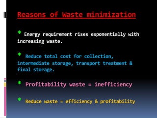 Waste Minimization Technics | PPTX
