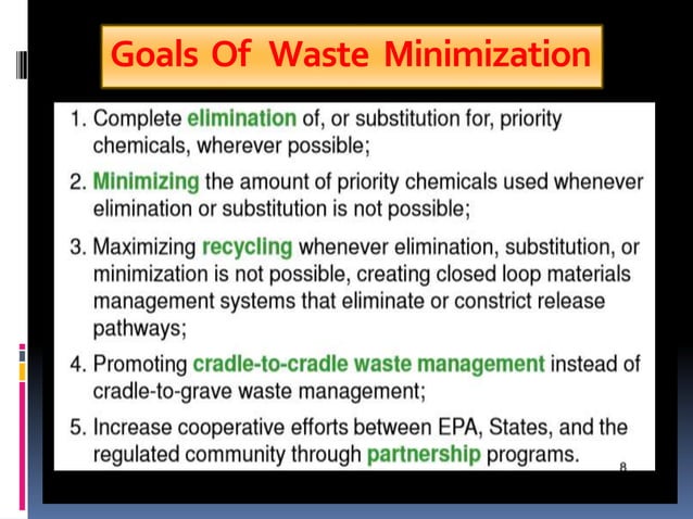 Waste Minimization Technics | PPTX