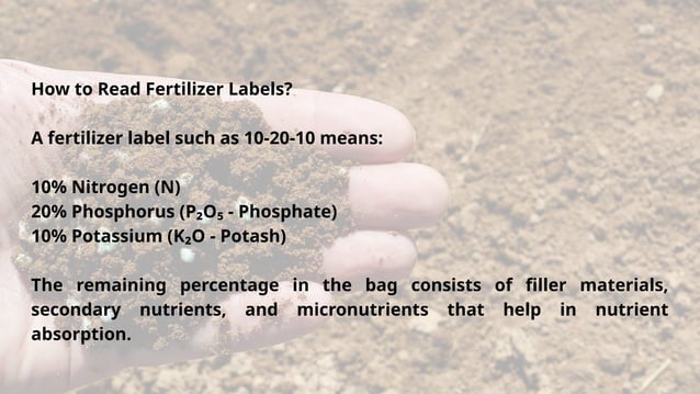 Understanding Fertilizer Numbers (N-P-K) | PPTX