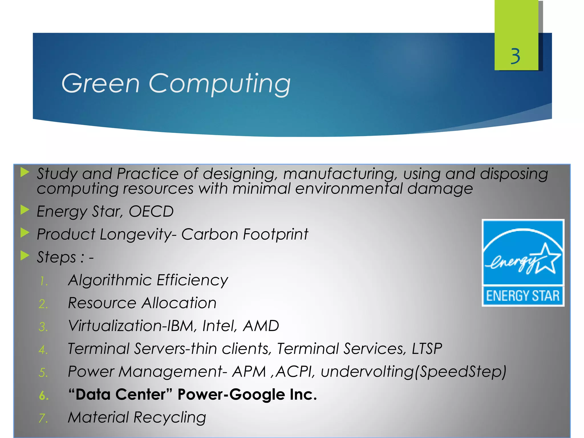 Green cloud computing | PPT