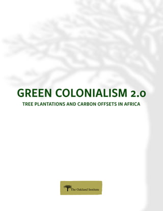 Green Colonialism 2.0: Tree Plantations and Carbon Offsets in Africa | PDF
