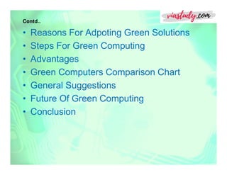 Green Computing By Durgesh Singh | PDF | Computing | Technology & Computing