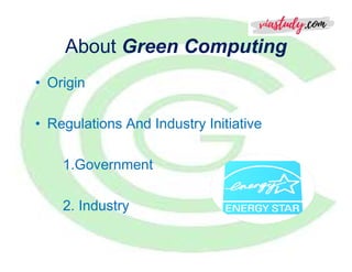 Green Computing By Durgesh Singh | PDF | Computing | Technology & Computing
