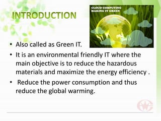 Green computing 1 | PPTX