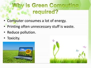 Green computing 1 | PPTX