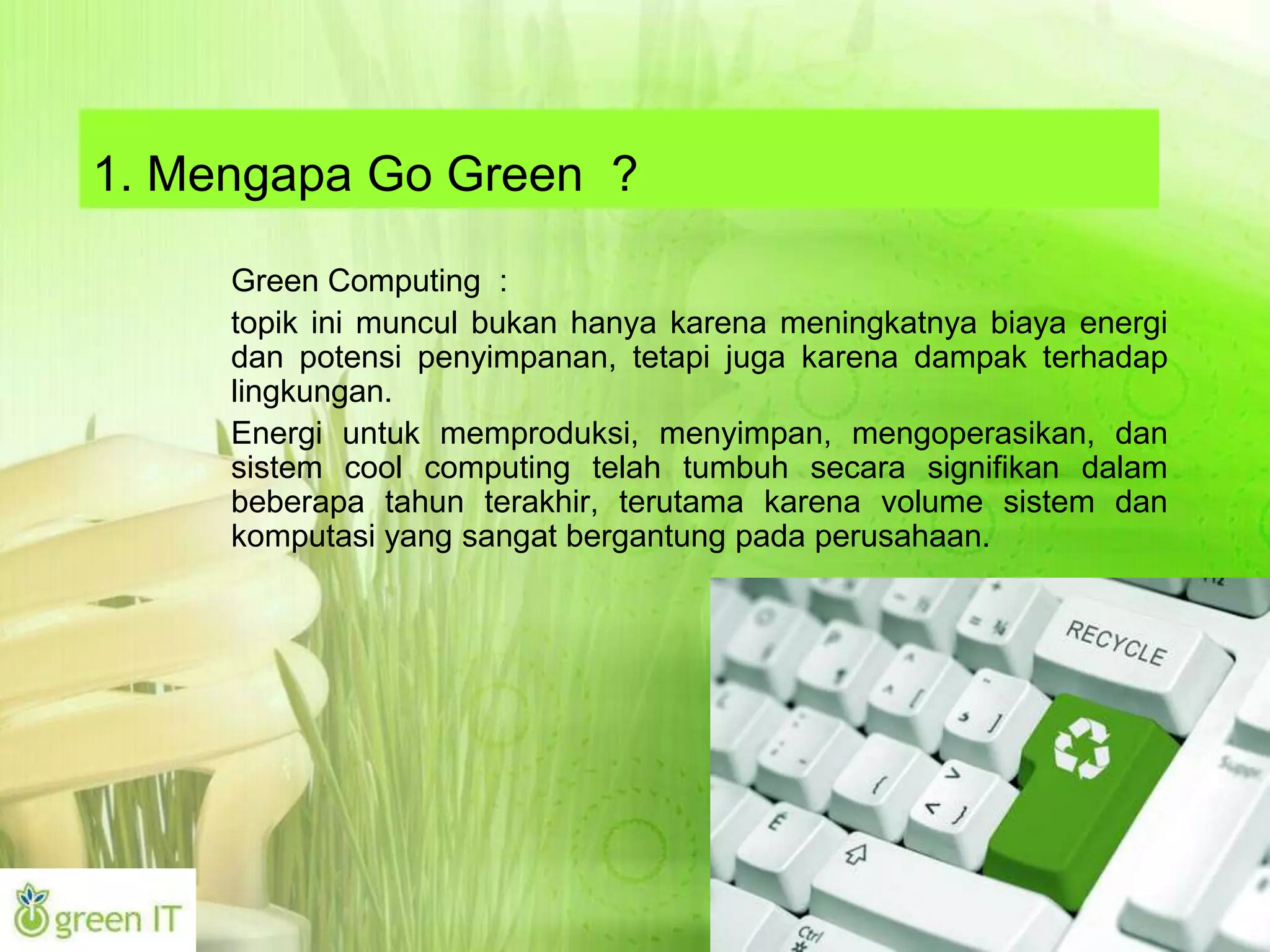 Green Computing Guide | PPSX