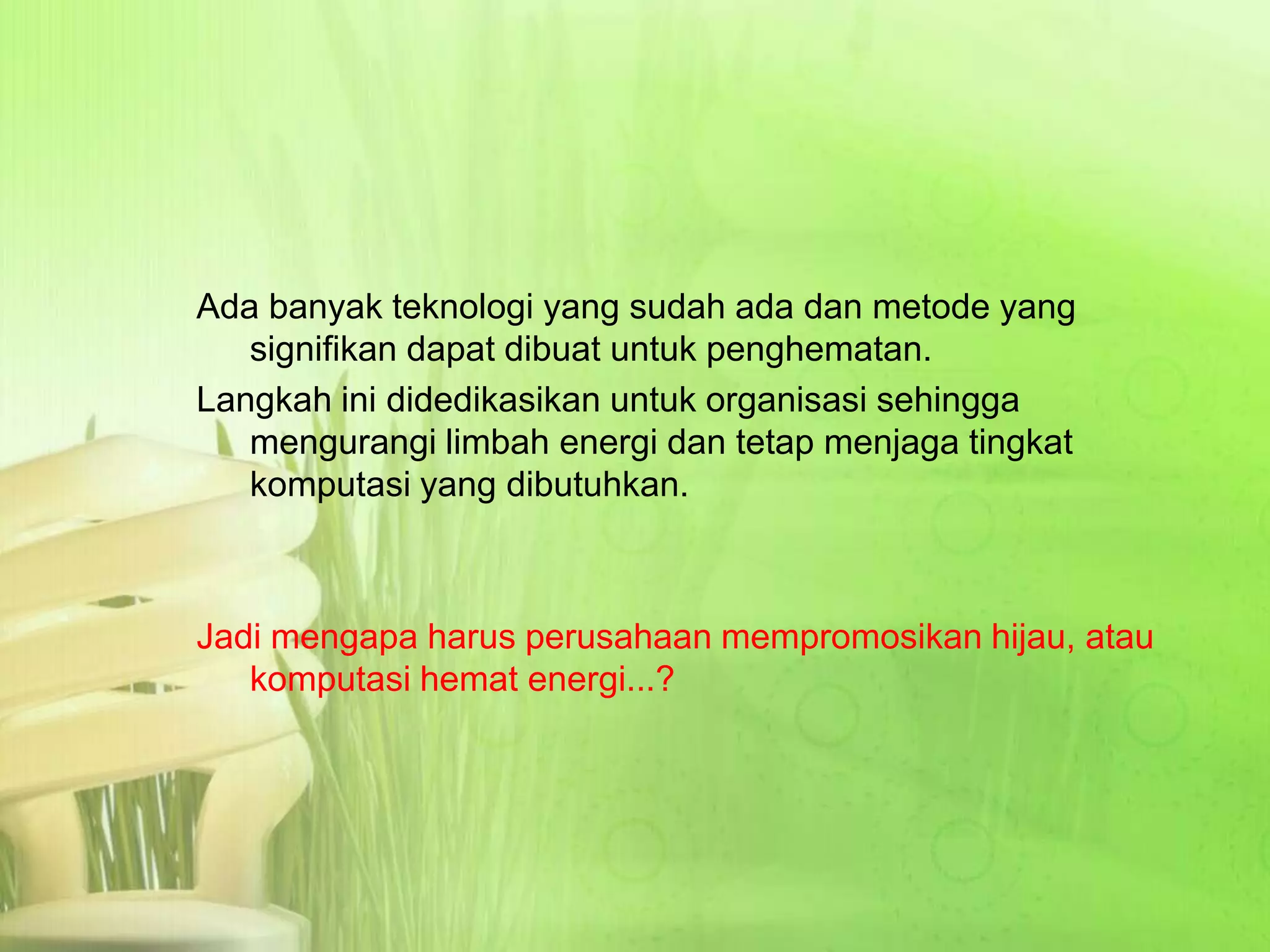 Green Computing Guide | PPSX