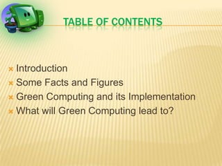 Green computing | PPT