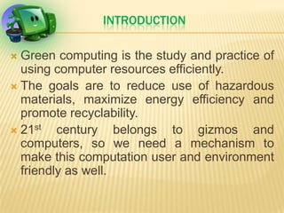 Green computing | PPT